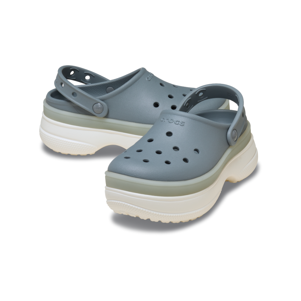 Crocs Classic Frosted Stacked Clog Concrete - Thong On