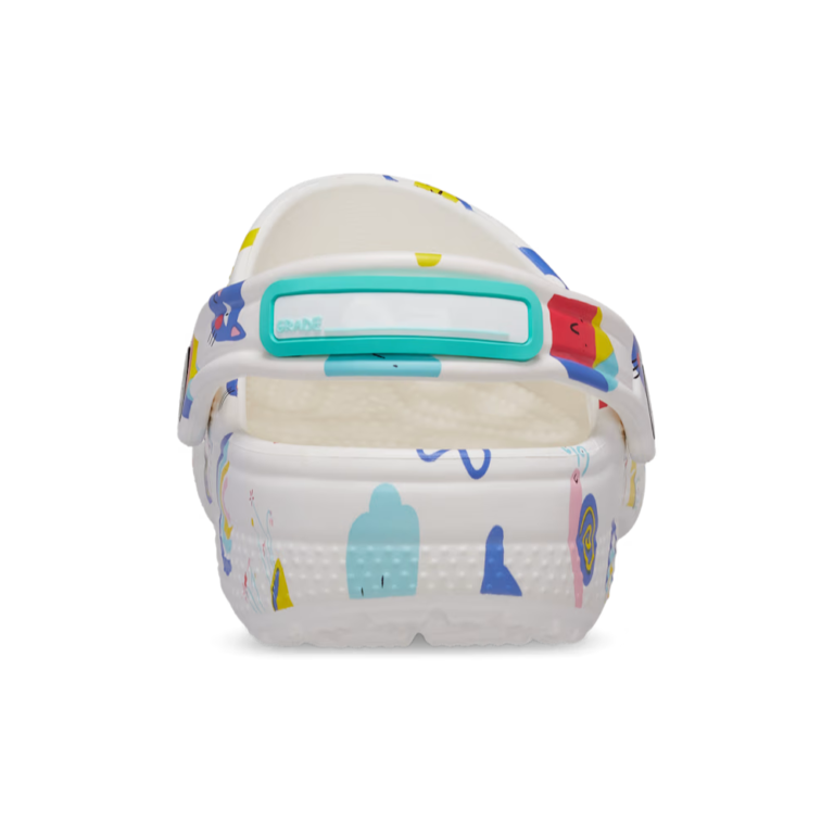 Crocs Classic Doodle Print Clog White Multi Kids - Thong On